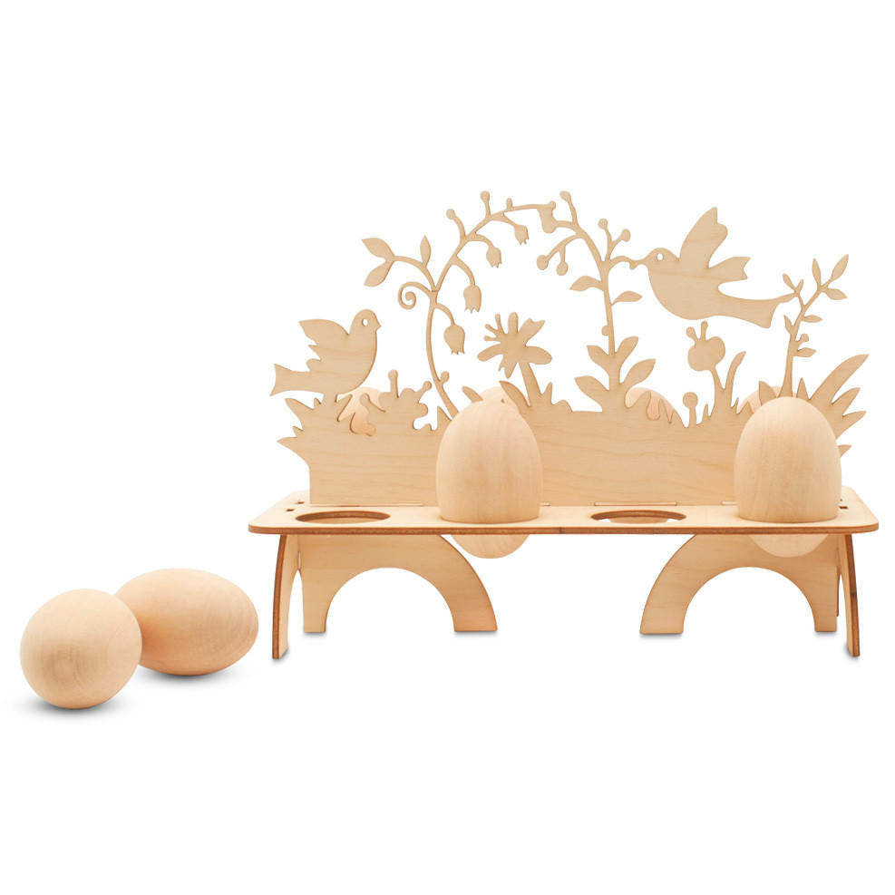 8-Egg Display Garden Scene Kit With Eggs | Woodpeckers Crafts