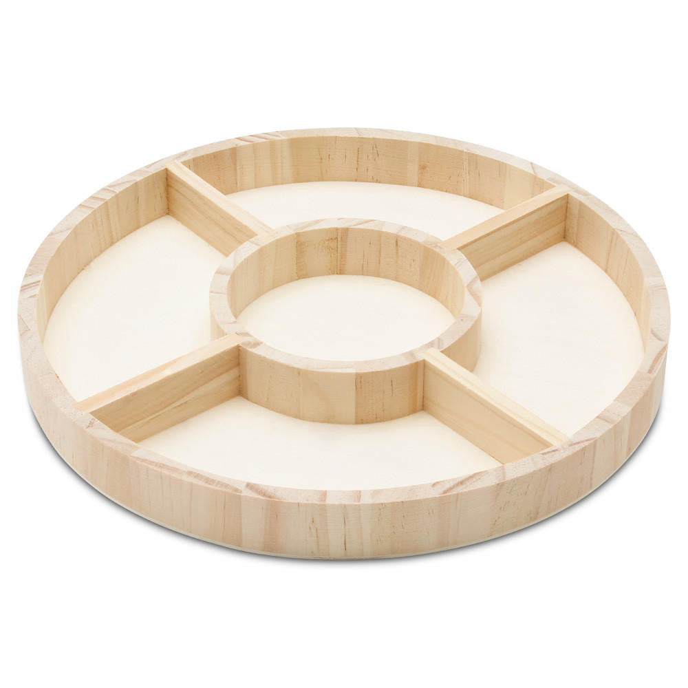 DIY Round 5 Sectional Wood Tray | Woodpeckers Crafts