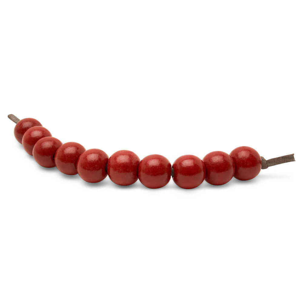 Red Wooden Beads 12mm with 3mm hole | Woodpeckers Crafts