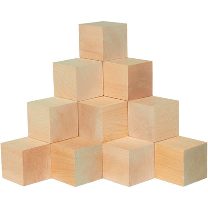 2-1/2” Unfinished Wooden Block, Solid Birch Hardwood | Woodpeckers Crafts