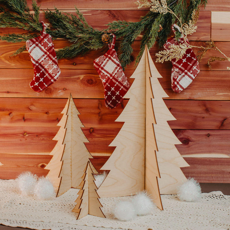 2-Piece Slotted Wooden Christmas Tree | Woodpeckers Crafts