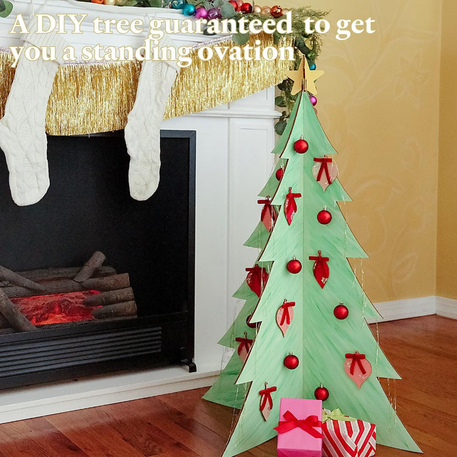 2-Piece Slotted Wooden Christmas Tree | Woodpeckers Crafts