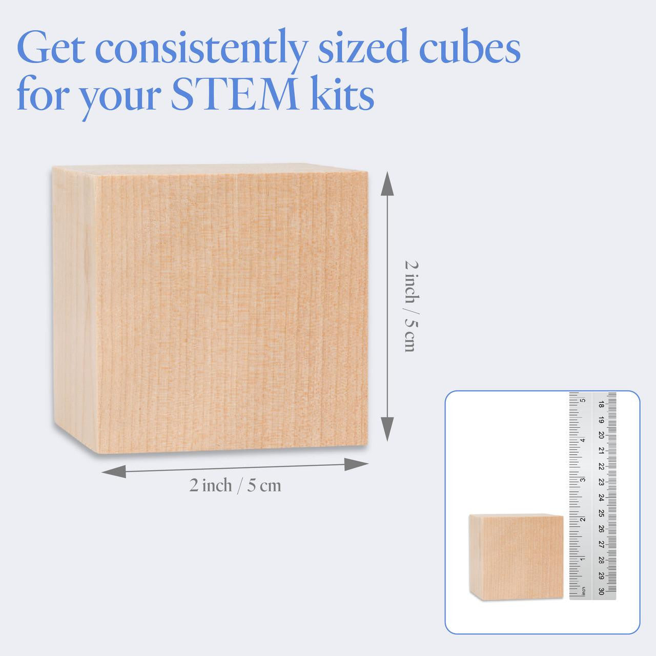 2” Unfinished Wood Block, Solid Birch Hardwood | Woodpeckers Crafts