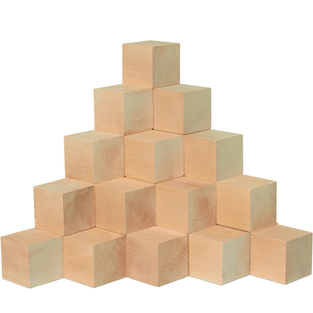 2” Unfinished Wood Block, Solid Birch Hardwood | Woodpeckers Crafts