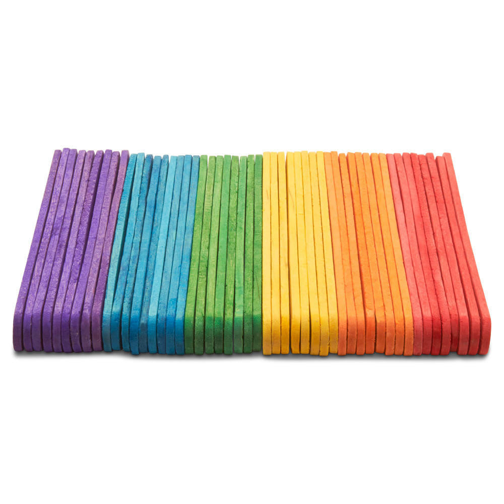 Rainbow Wood Craft Popsicle Sticks 4-½” | Woodpeckers Crafts