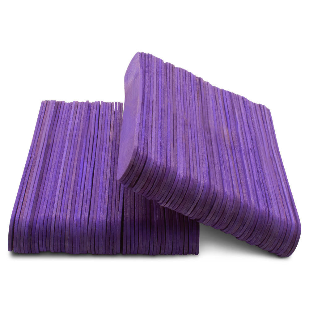 100 Jumbo Wooden Craft Sticks 6”, Purple |Woodpeckers Crafts