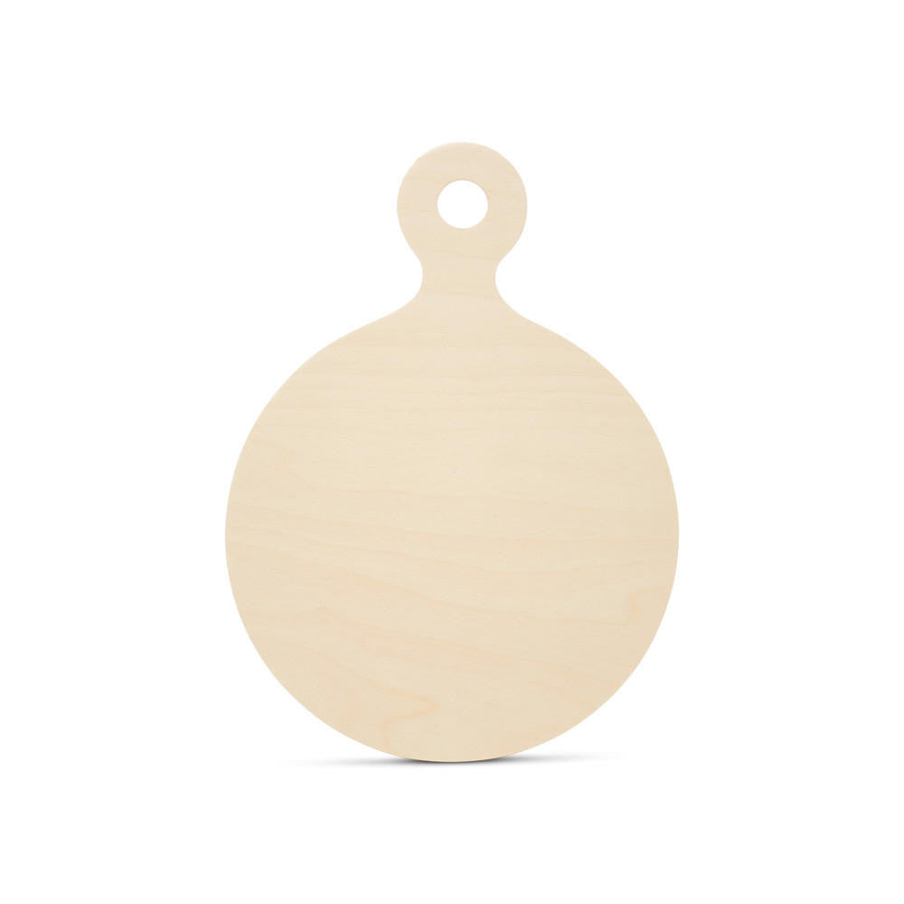6” Round Cutting Board With Handle, Wood |Woodpeckers Crafts