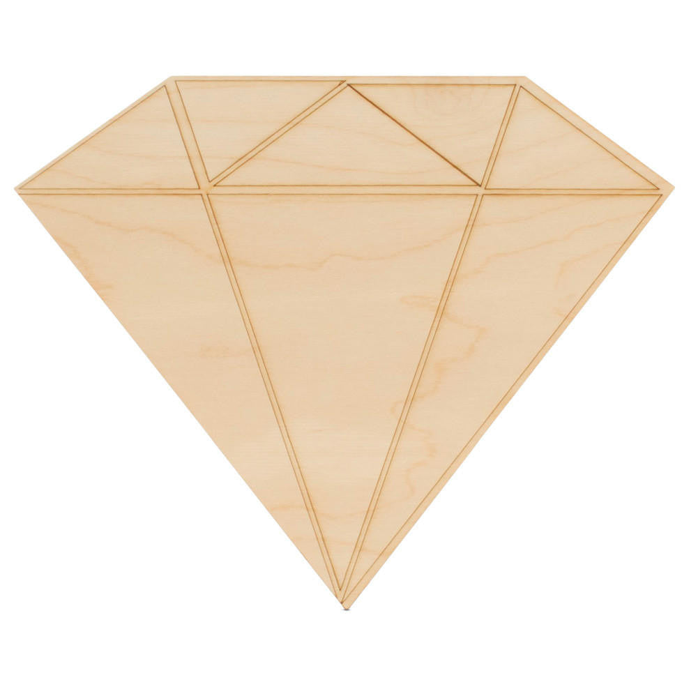 Wood Diamond Shape Cutout, 1/8” Thick | Woodpeckers Crafts