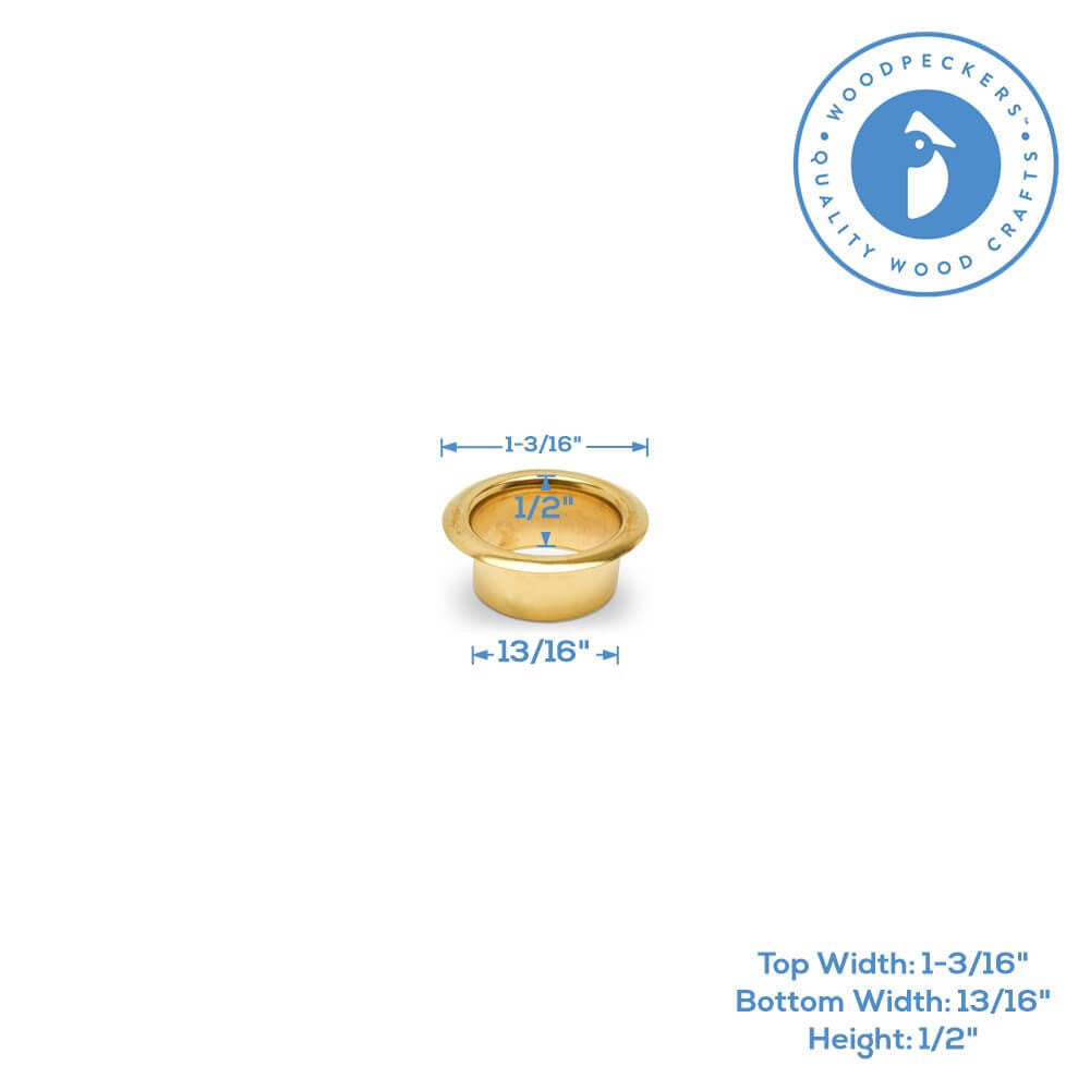 Brass Candlestick Inserts ⅞” Hole | Woodpeckers Crafts