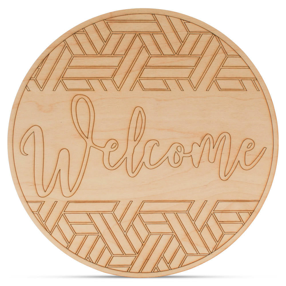 Wooden Welcome Sign for Front Door 12” | Woodpeckers Crafts