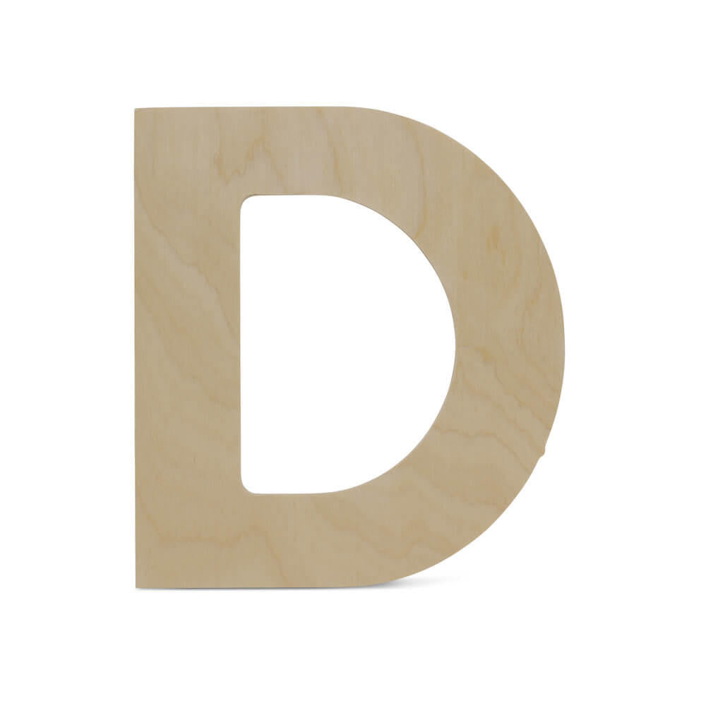 Wood Cutout Letter D, 12” | Woodpeckers Crafts