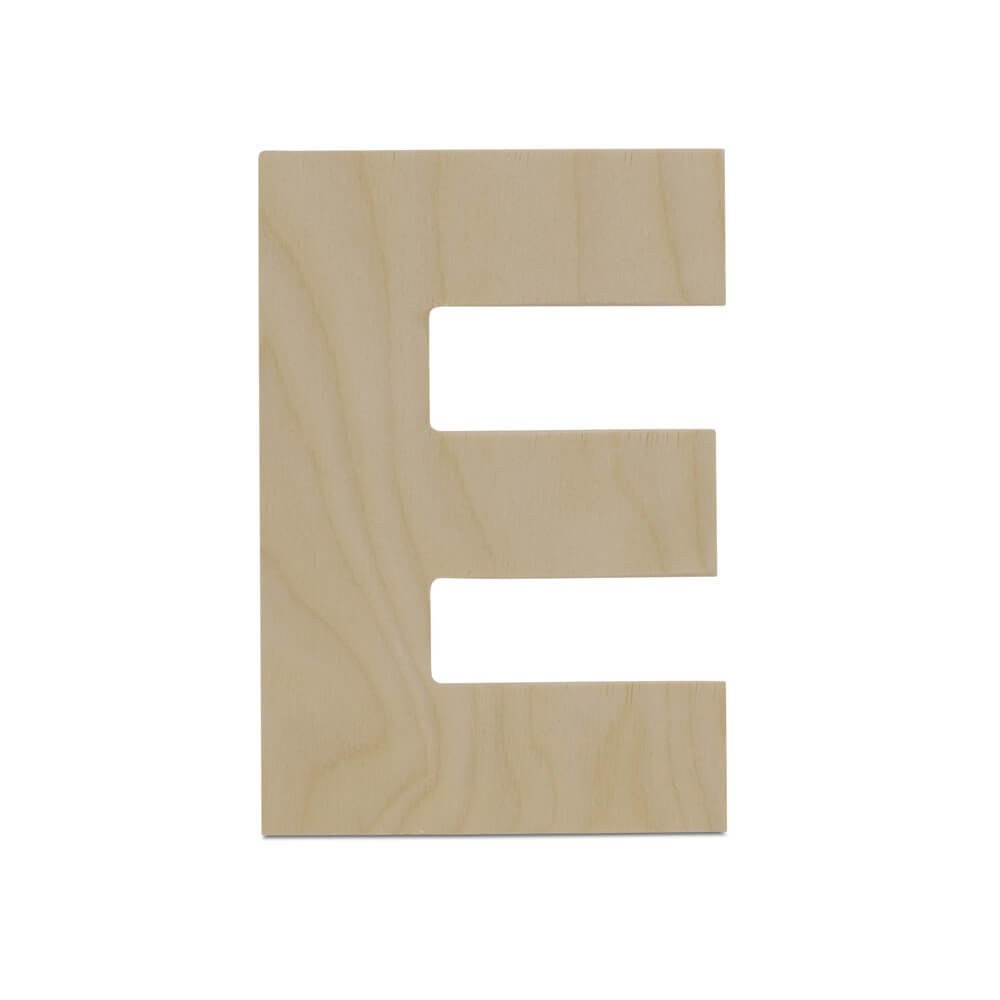 Wood Cutout Letter E, 8” | Woodpeckers Crafts